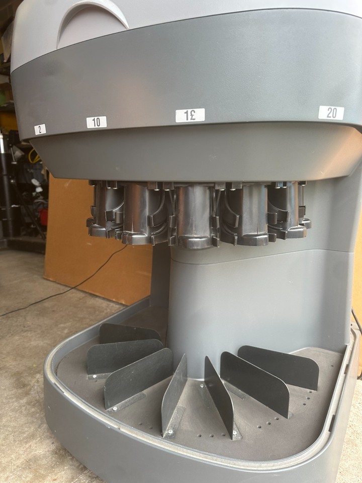 Glory Mach 9 Coin Sorter Commercial Counter 4,500 CPM 9‑Way Dual‑Bag UK ...