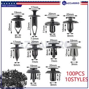 100Pc Bumper Fender Fastener Clips For Audi A3 A4 A5 A6 A7 A8 Q3 ...