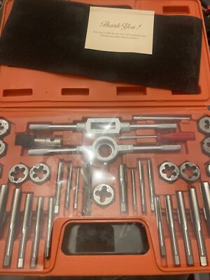 40 Pcs Master Tap and Die Set Coarse and Fine Threads Tools SAE Inch ...