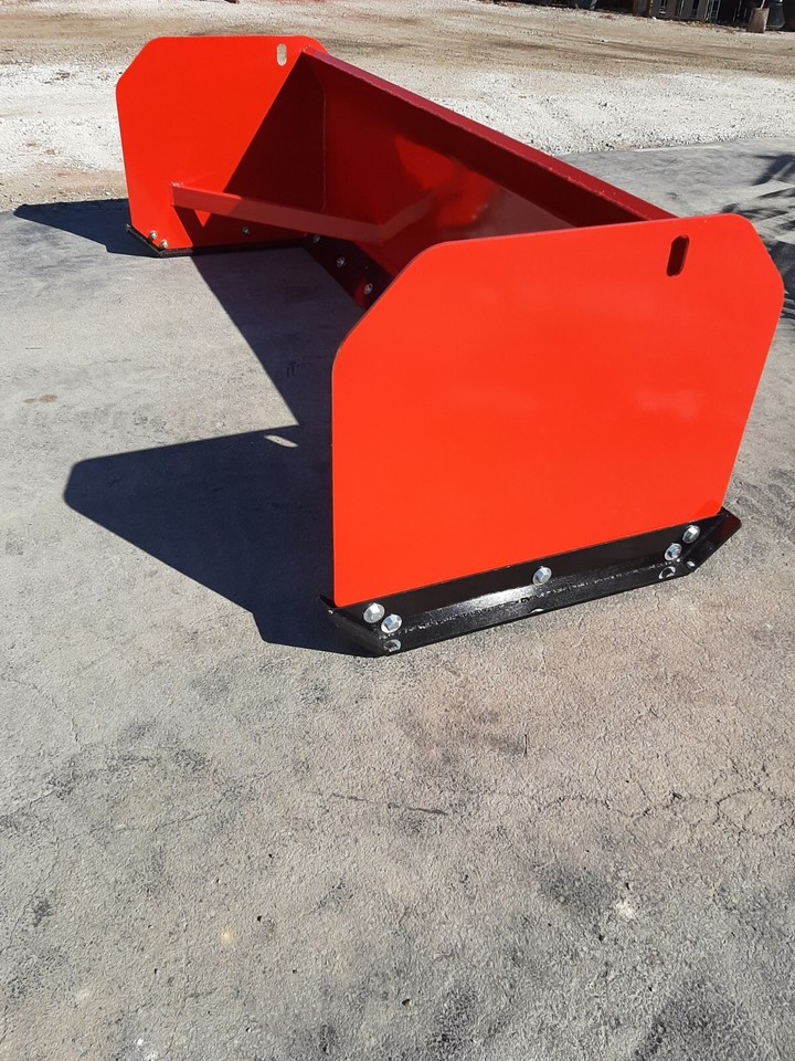 8' x 36" HD Skid Steer Snow Pusher Box Plow Heavy Duty Bobcat CAT Case ...
