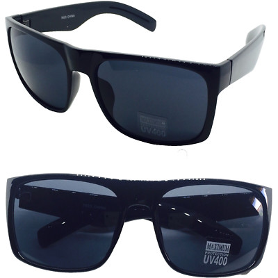 Flat Tap Black Frame Old School Sunglasses (7633 Shiny Black) | eBay