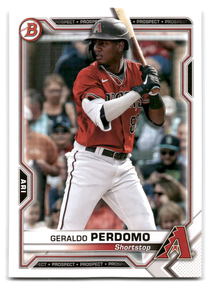 Geraldo Perdomo 2021 Bowman Baseball #BP-109 Arizona Diamondbacks ...