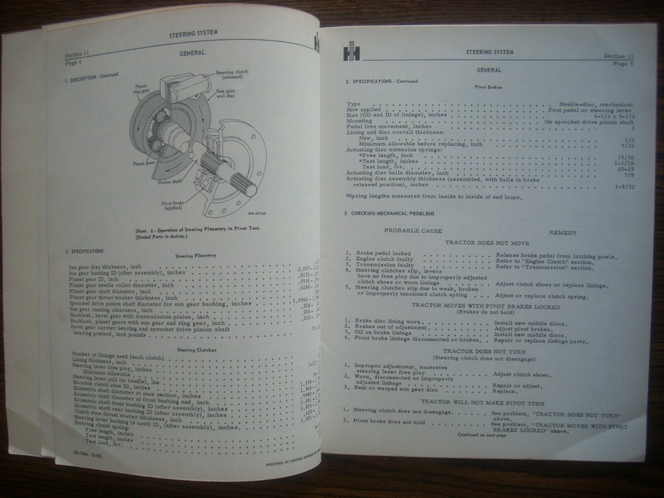 IH Farmall Mccormick International T340 Crawler Chassis Service Manual ...