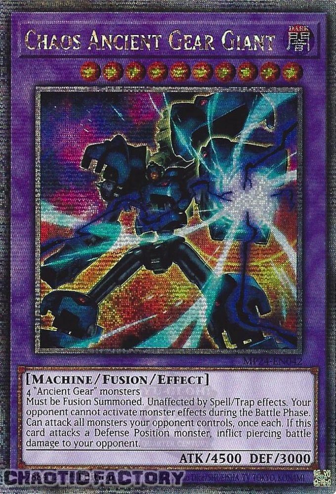 YUGIOH MP24-EN042 Chaos Ancient Gear Giant Quarter Century Secret Rare ...