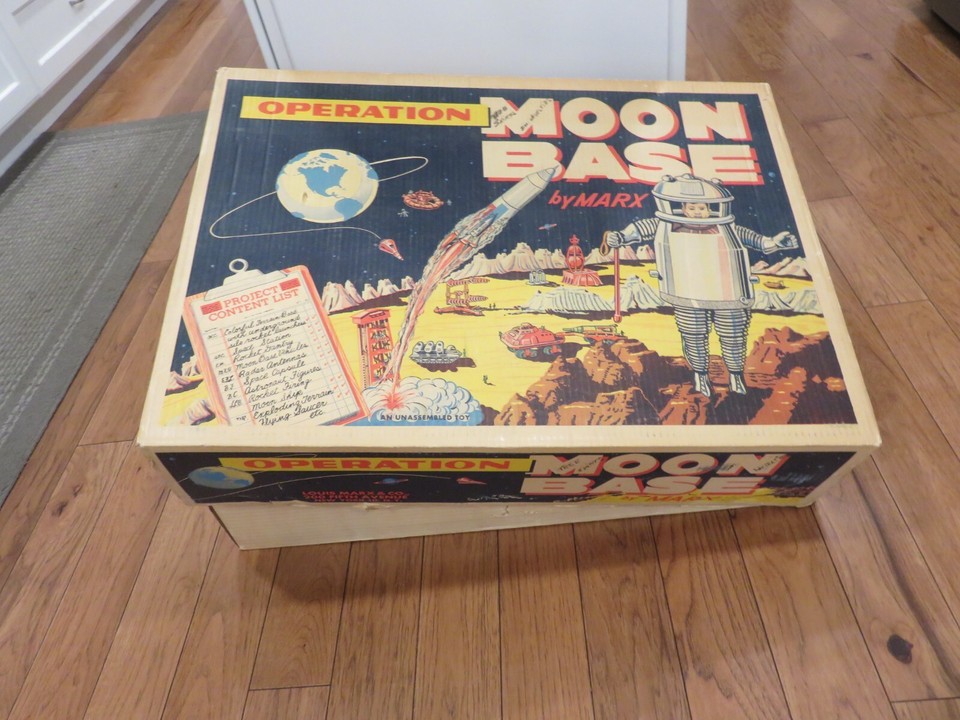 VTG Marx 1962 Operation Moon Base Play Set No. 4654 Empty Box Only READ ...