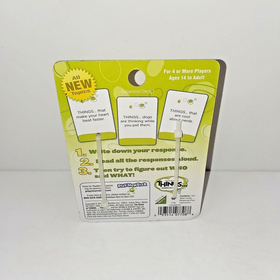 THE GAME OF THINGS Humor in a Box Children & Adults CARD GAME Expansion ...