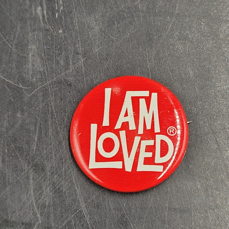 Vintage Pinback Button I Am Loved Red Valentine's Day | eBay
