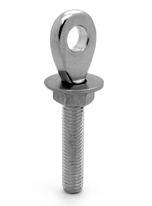 10mm x 65mm Stainless Steel Threaded Eye Bolt Nut & Washer for ...