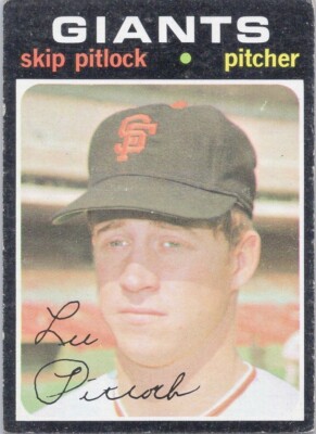 Skip Pitlock 1971 Topps #19 EX | eBay
