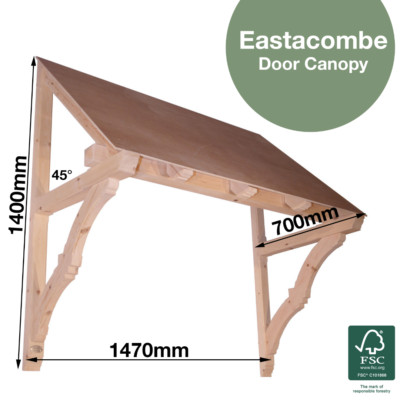 Traditional Mono pitch Timber Door Porch Canopy - Eastcombe | eBay UK