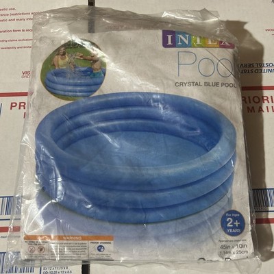 Intex Crystal Blue Inflatable Pool 45" x 10" Kiddie Children's Swimming ...
