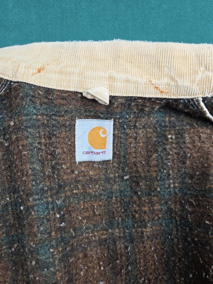 Vintage Distressed Carhartt Detroit Jacket Blanket Lined Thrashed Faded ...