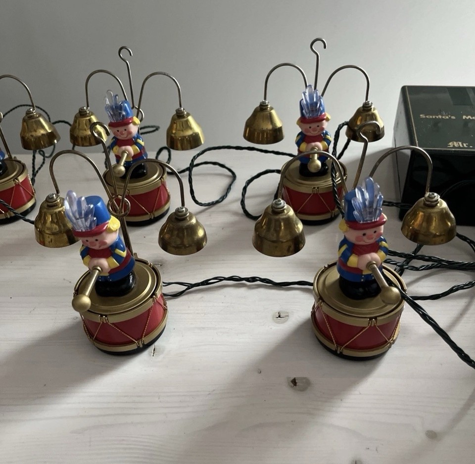 1991 Mr Christmas Santa’s Marching Band Musical Bells 35 Carols VTG ...