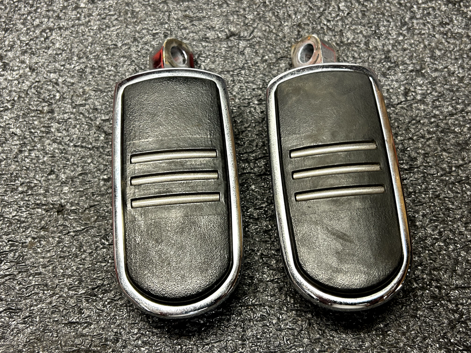 Genuine Harley Chrome Streamliner Touring Highway Foot Pegs | eBay