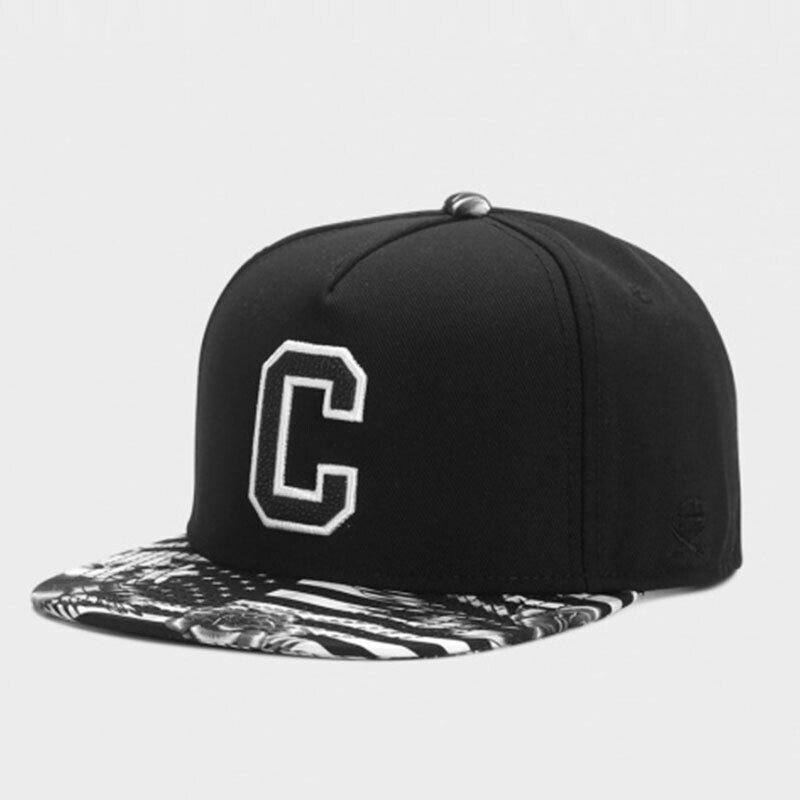 C Letter Embroidery Adjustable SnapBack USA Flag Baseball Cap Cali Rap ...