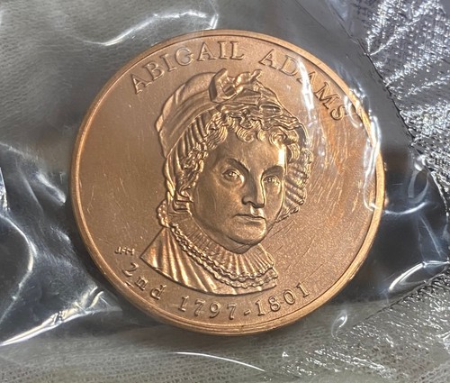 ABIGAIL ADAMS 2nd FIRST LADY 1797-1801~BRONZE MEDAL SEALED~ REMENBER ...