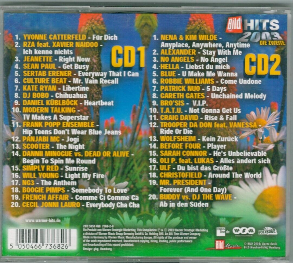 Bild Hits 2003 - Die Zweite - Various - 40 Songs / 2 CD 2003 VG+ | eBay