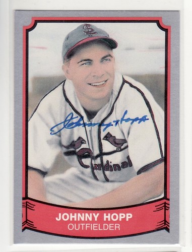 JOHNNY HOPP ST. LOUIS CARDINALS AUTOGRAPHED BASEBALL CARD OK SHAPE | eBay