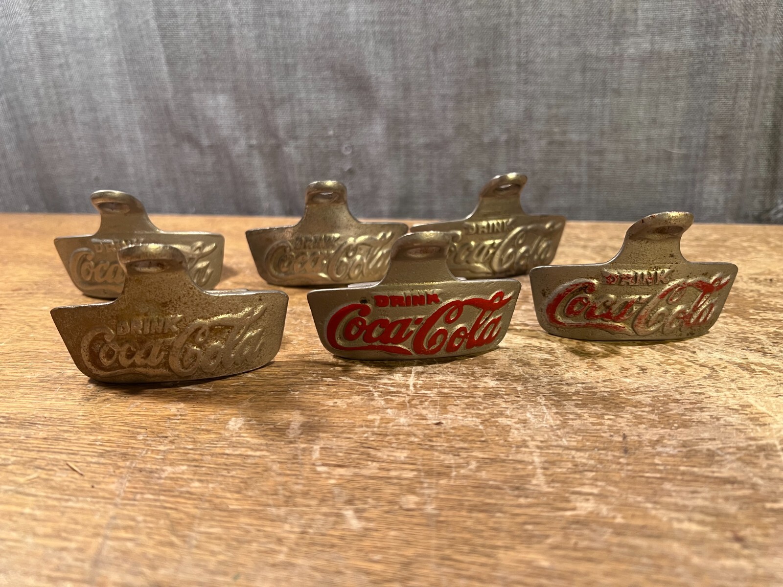 Vintage Coca Cola Metal Bottle Openers Lot of 6 Antique Coke Soda Pop ...