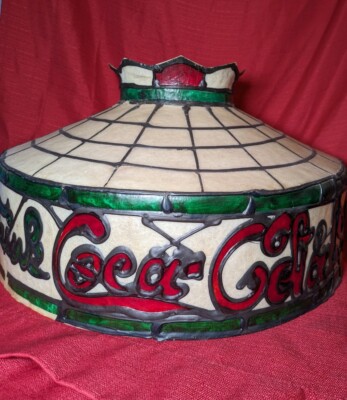 Vintage "Drink Coca Cola" Lamp Shade - Stained Glass Style | eBay