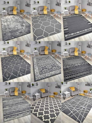 Large Dark Grey Rugs Silver Small Extra Big Huge Size Floor Carpet Rug ...