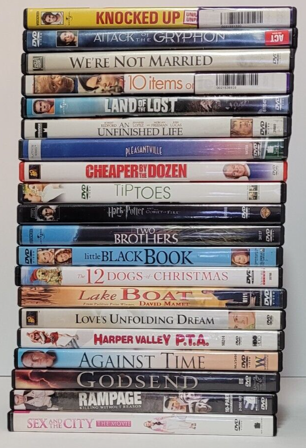 70-Different DVDs All Genres Previously Viewed Title List in ...