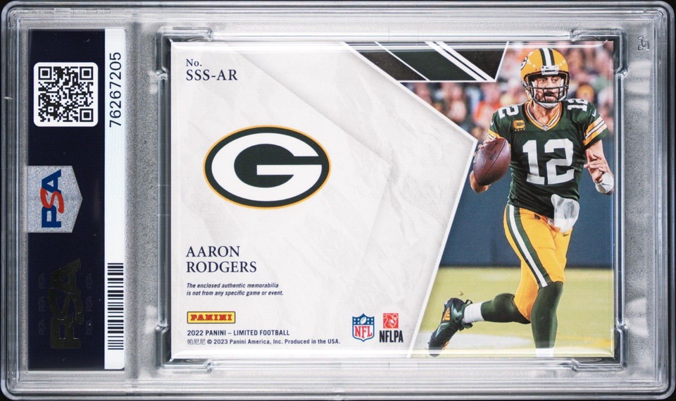 2022 Panini Limited Stadium Star Swatches Gold Aaron Rodgers 40/49 ...