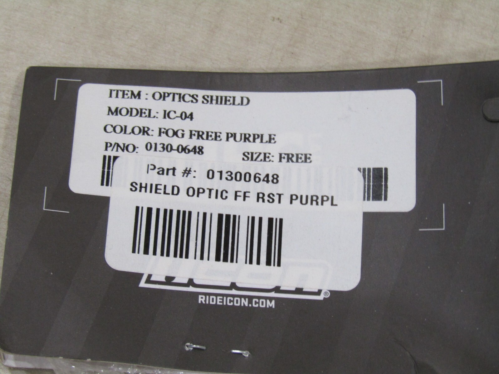 Icon Optics Motorcycle Motorbike Shield RST Purple for sale online | eBay
