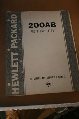 HP Hewlett Packard Audio Oscillator 200AB Operating and Service Manual ...