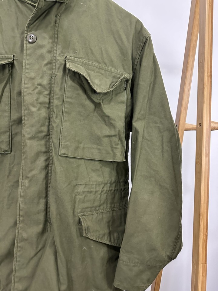 VTG US Army M-1965 M65 Field Jacket 80s OG-107 Cold Weather Military ...