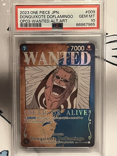 One Piece Donquixote Doflamingo Wanted SP ST03-009 OP03 English PSA 10 MISLABEL | eBay