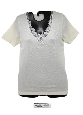 Camiciola Manica corta Donna, Lana/Seta RAGNO, Bianco cod.072127 | eBay