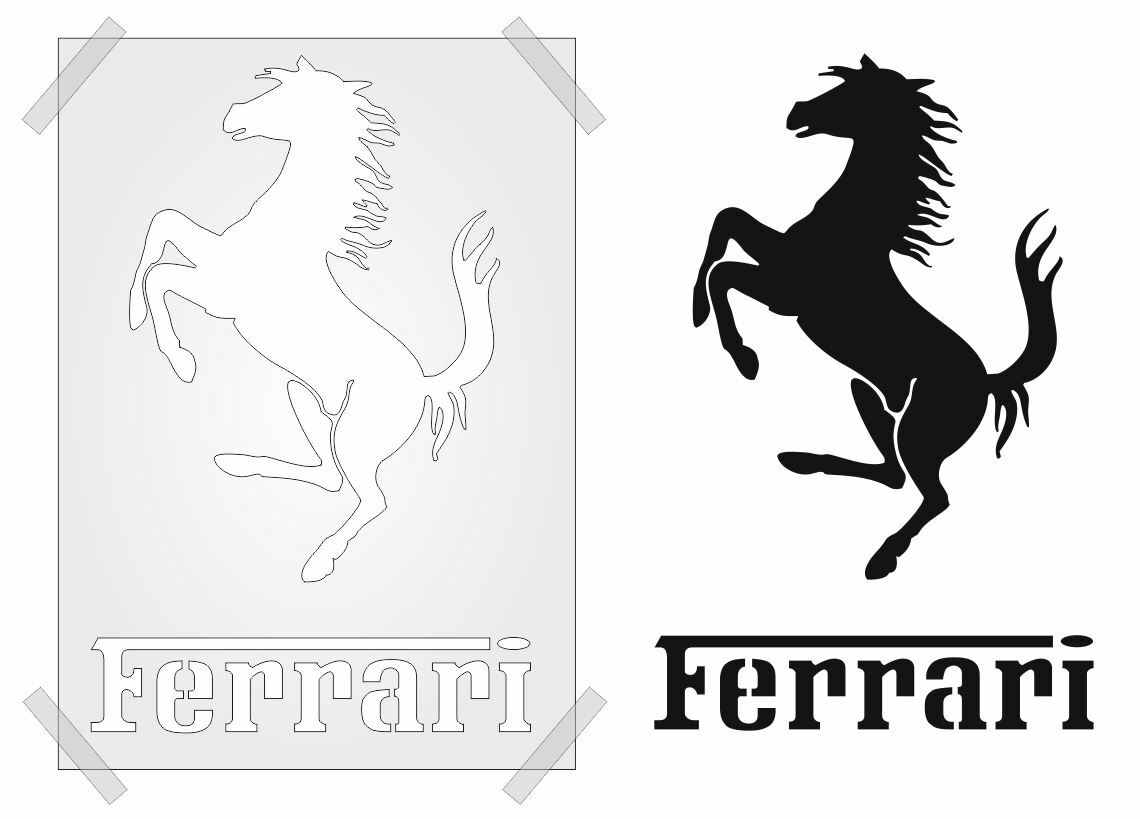 Ferrari Logo Outline