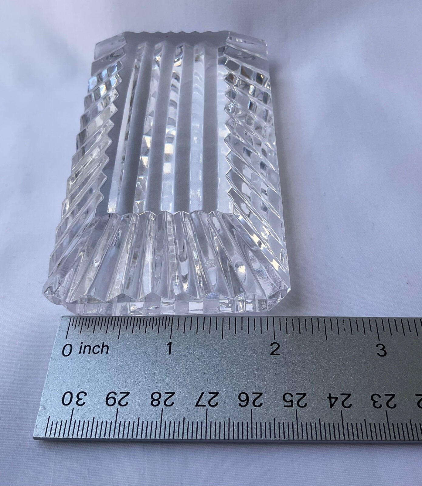 WATERFORD Rectangular Glass Paperweight Engravable 4" L | eBay