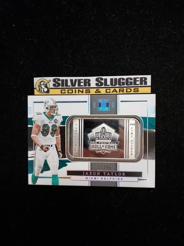 2022 Jason Taylor Panini Impeccable Pro HOF 1oz Silver Bar Card /25 ...
