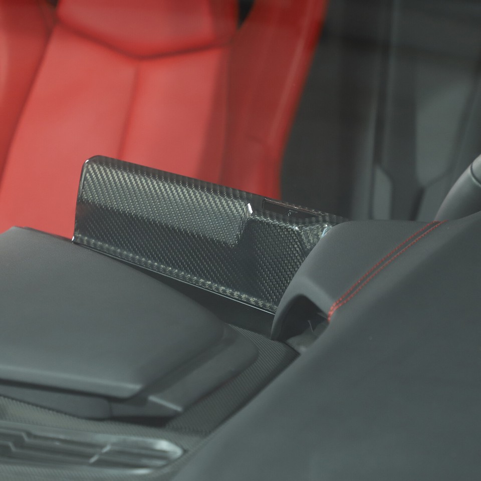 Real Carbon Fiber Center Console Screen Back Frame Trim Fits Corvette ...
