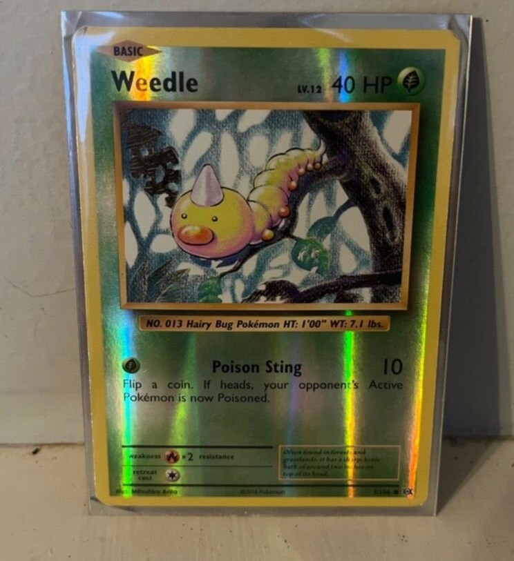 1st edition reverse holo shiny weedle pokemon card | eBay