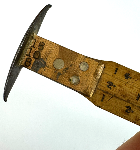 Vintage Handmade Larry Barber Brass Wood Logging Ruler Board Feet ...