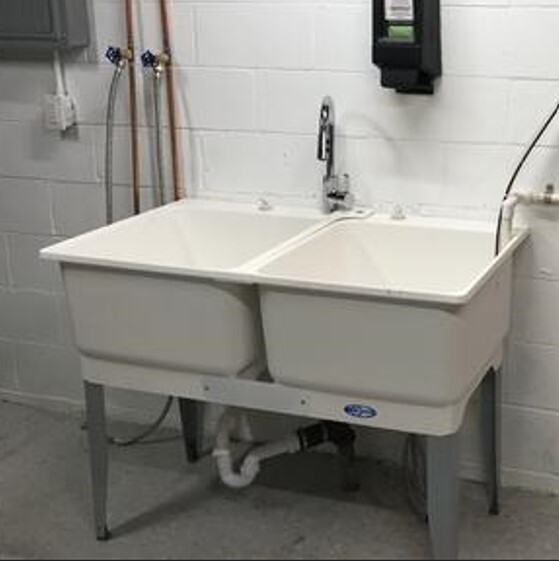 Double Utility Laundry Sink with Faucet Garage Basement Worksite Wash ...