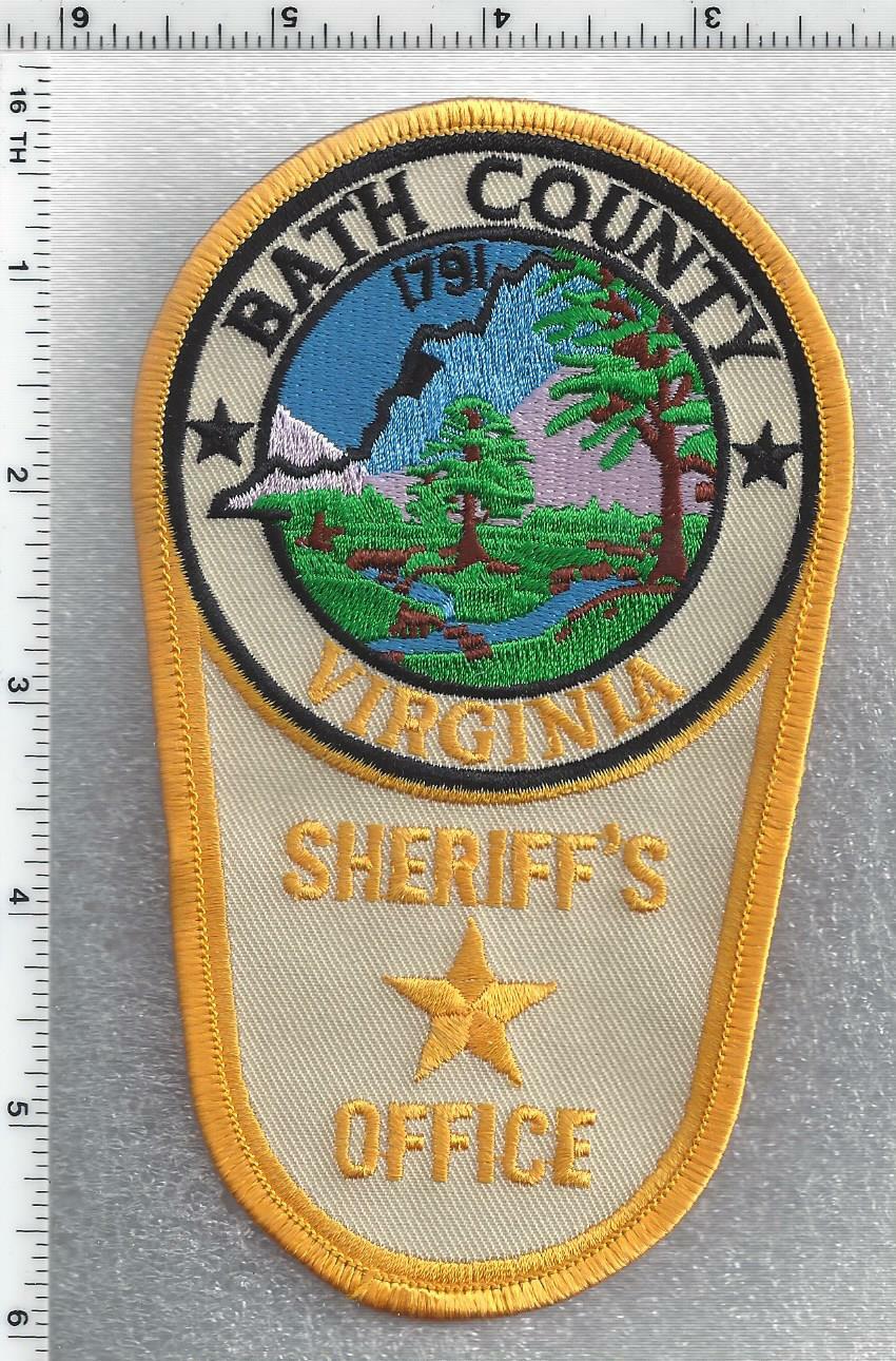 Bath County Sheriff (Virginia) 2nd Issue Shoulder Patch | eBay