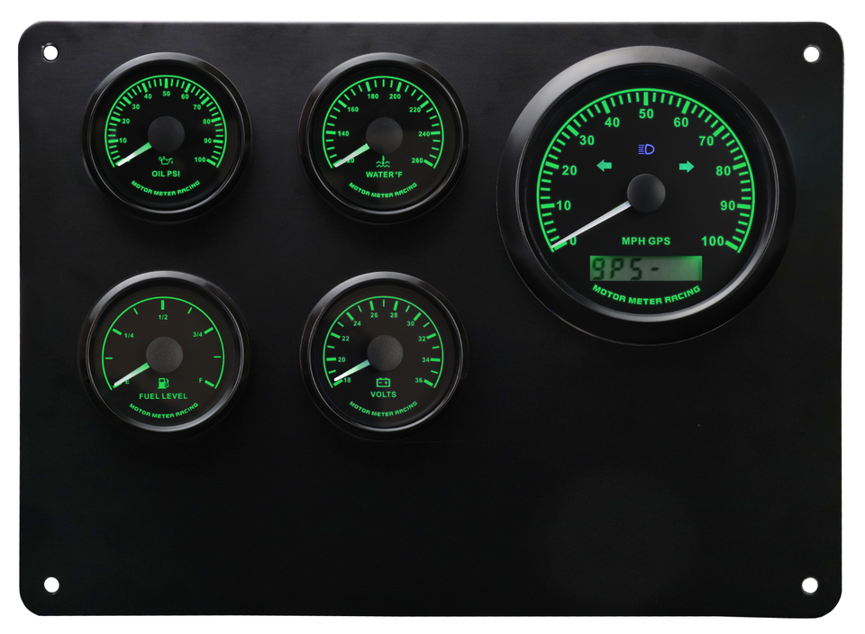 Humvee MME 5 Gauge Set Instrument Panel GPS Speedometer 24 Volt 7 Color ...