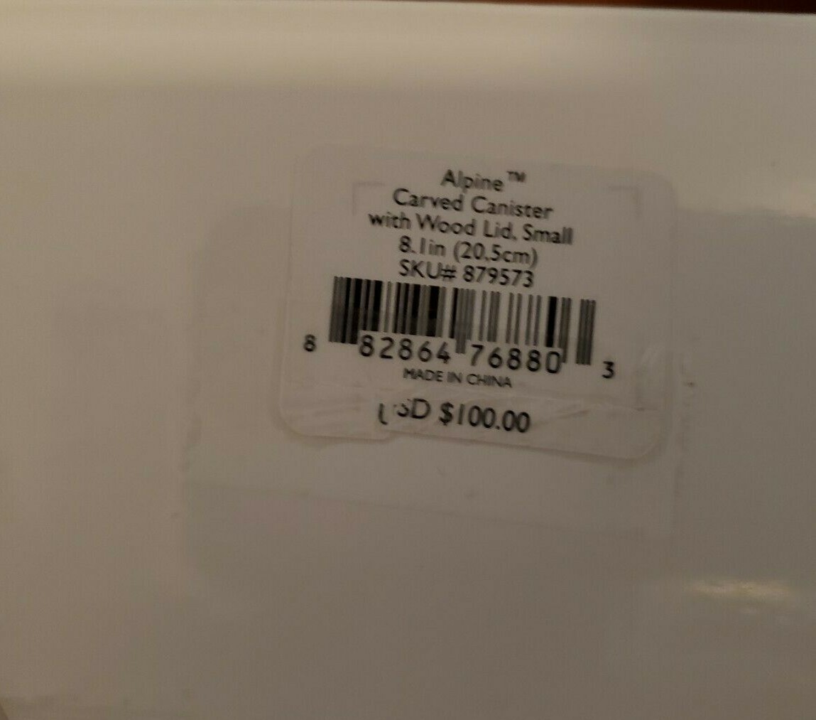 Lenox ~ Alpine Carved Canister ~ Wood Lid ~ Small ~ 8.1" ~ NIB! | eBay