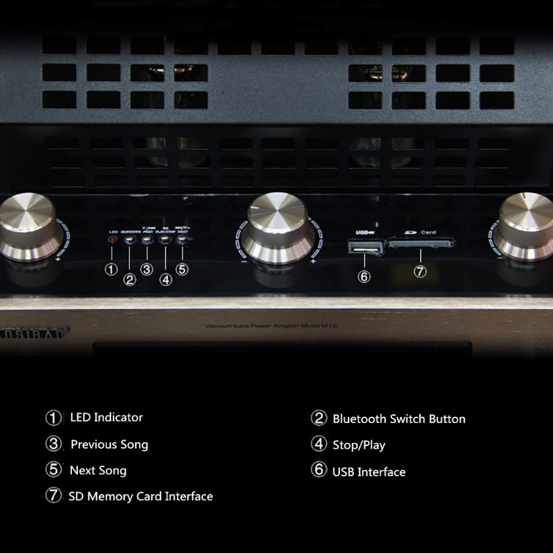 220V HIFI High Power Amplifier Audio Stereo Home Bass Treble AMP ...