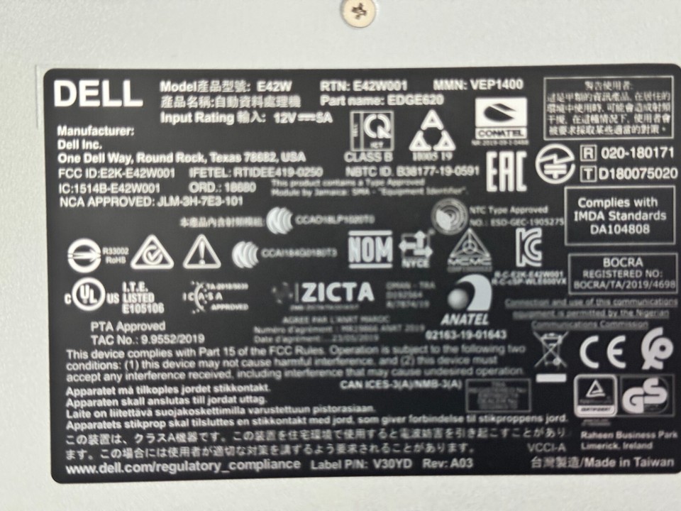 DELL VMware Edge 620 VeloCloud SD-WAN E42W | eBay