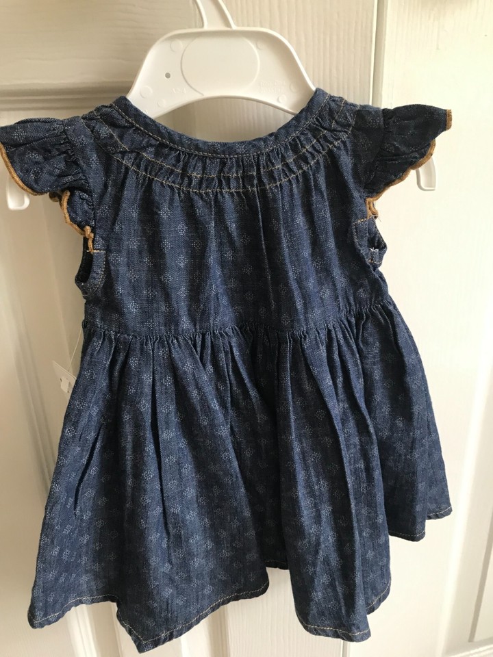 BNWT baby girl first size newborn dress blue weight 7lb 11 oz & M&S ...