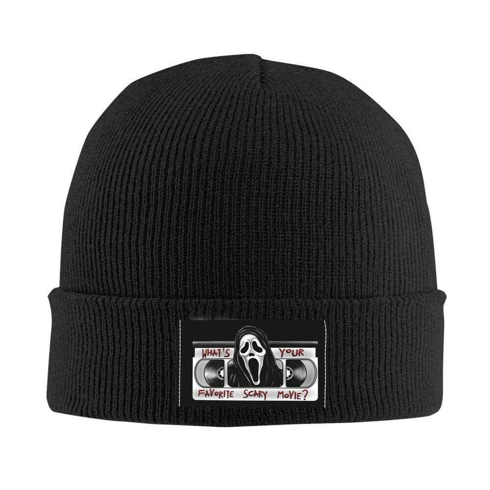 Scream What's Your Favorite Scary Movie? Knit Black Beanie For Teens ...