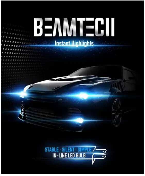 BEAMTECH 9005 H11 LED Headlight Bulb, 12000LM 60W Fanless In Line HB3 H8 H9 H11! | eBay