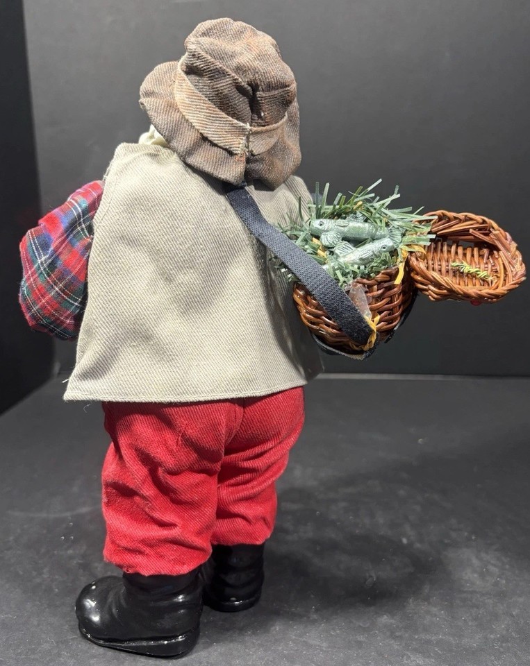 Fishing Santa Claus Excellent Condition Freestanding Medium Size ...