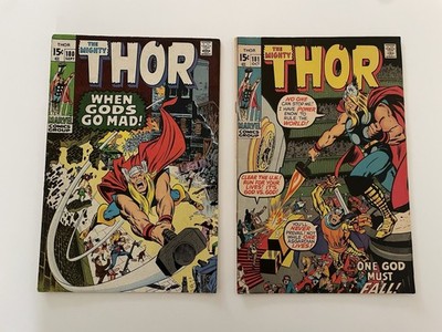 Thor #180 & 181 (1970) 15c Marvel Comics NICE SHAPE | eBay