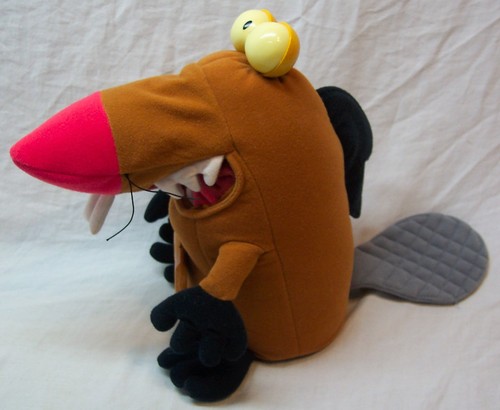 Hasbro 1998 Angry Beavers CHATTERING DAGGET BEAVER 9" Plush STUFFED ...